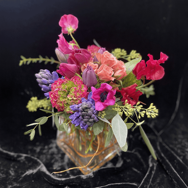 Velvet Nightcap | Luxury Jewel-Toned Anemone & Tulip Arrangement ...